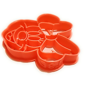 T3D Cookie Cutters Minnie Cookie Cutter, Suitable for Cakes Biscuit and Fondant Cookie Mold for Homemade Treats,3.21inch x 3.45inch x 0.55inch