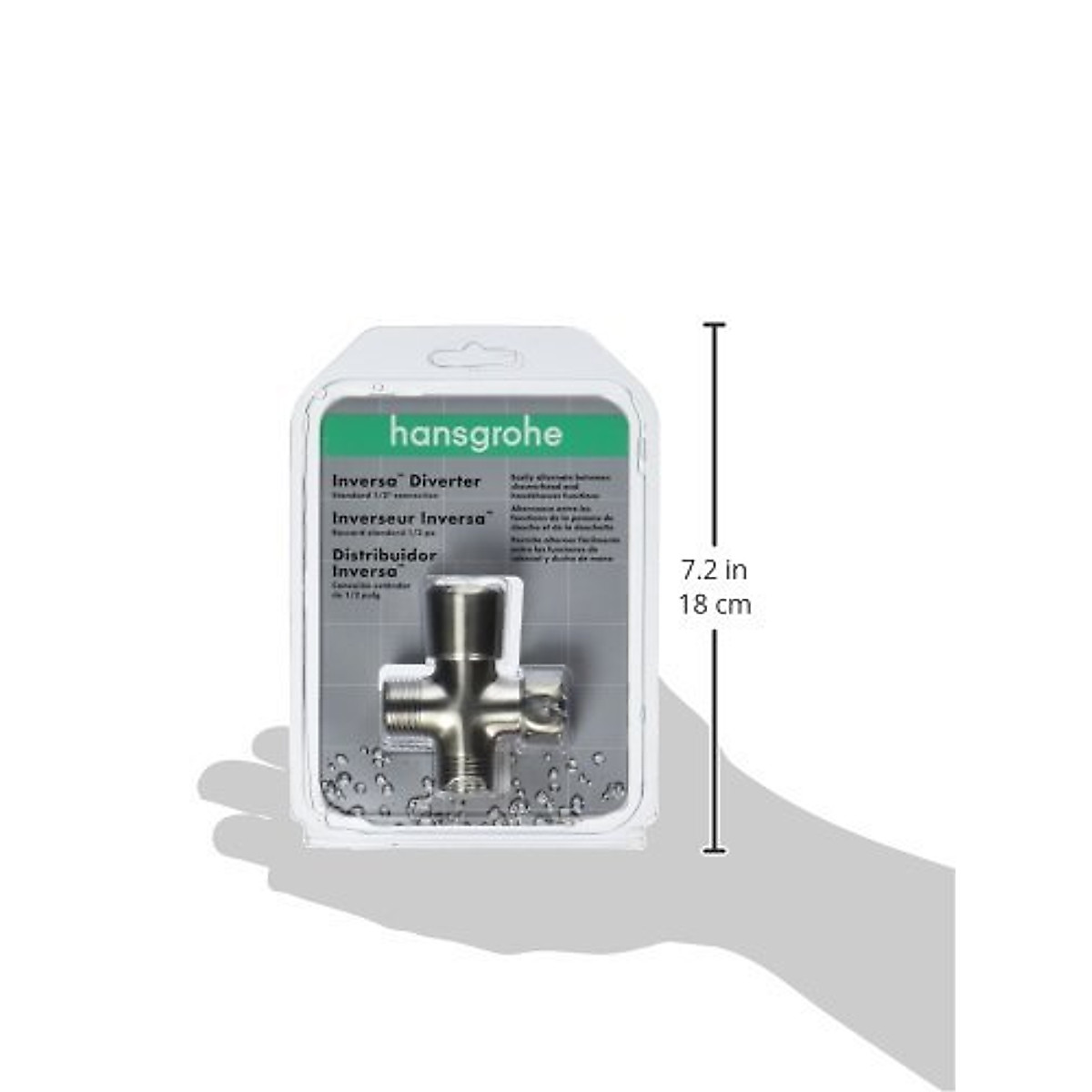 hansgrohe 28719823 Inversa 2-Way Showerarm Mount Diverter, Brushed Nickel