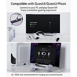 Syntech 10,000mAh VR Battery Pack with Link Cable 16 FT Compatible with Meta/Oculus Quest 3