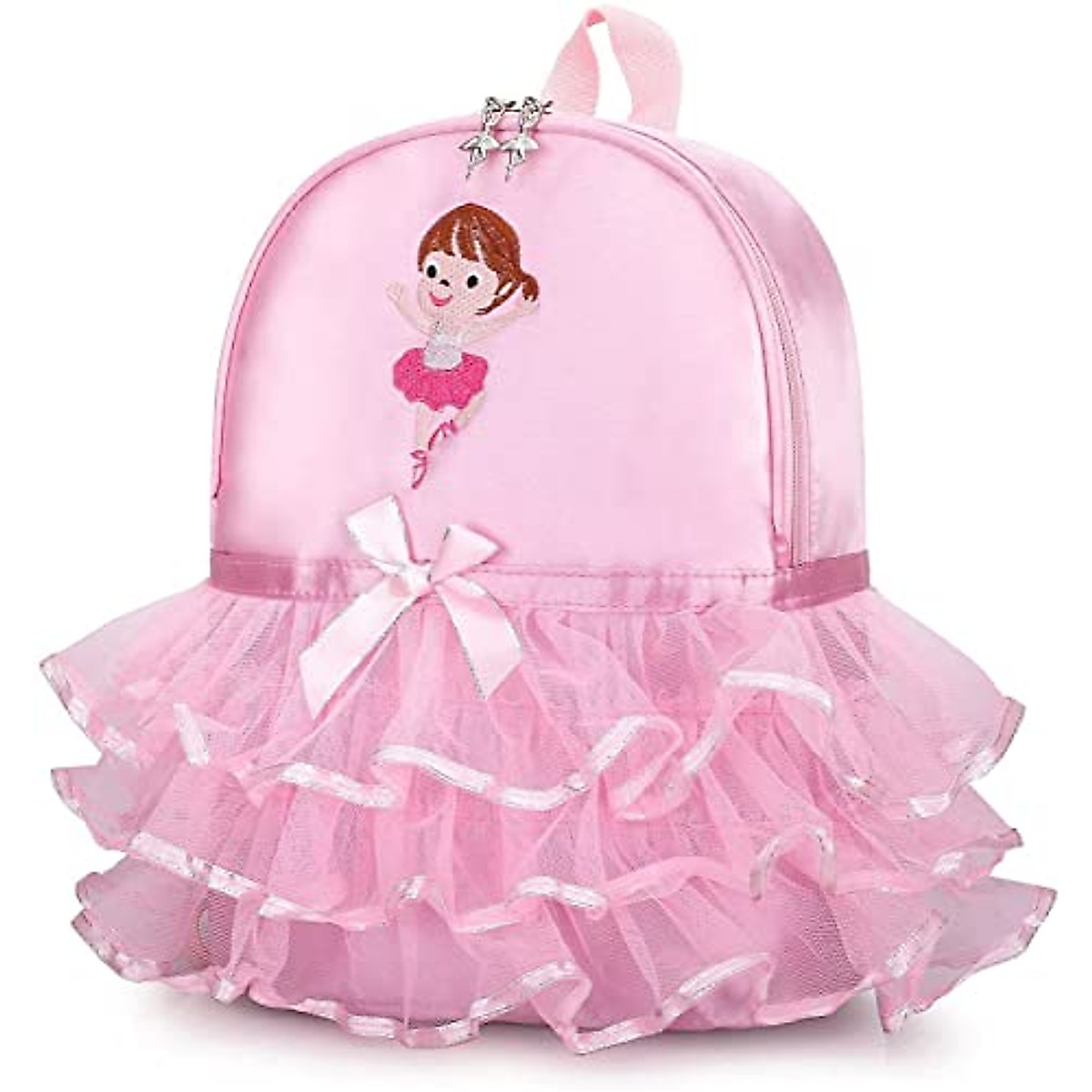 RZTA Ballet Dance Backpacks for Girls Ballerina Duffel Bags Tutu Dress Lace School Backpack (B2 Pink)