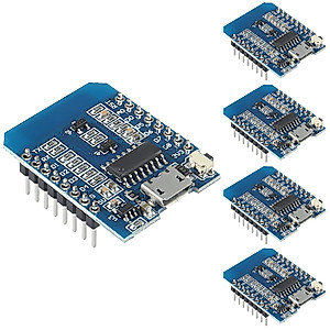 ACEIRMC 5pcs ESP8266 ESP-12 ESP-12F NodeMcu Mini D1 Module WeMos Lua 4M Bytes WLAN WiFi Internet Development Board Base on ESP8266 ESP-12F for Arduino,Compatible with WeMos D1 Mini