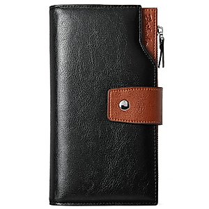 BOSTANTEN Womens Leather Wallets RFID Bundle Genuine Leather Backpack