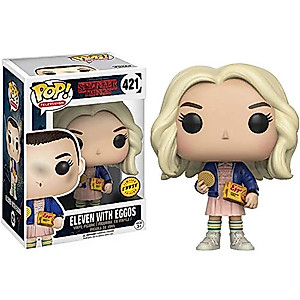 Funko POP [Stranger Things] - Eleven in Wig with Eggos Limited Edition Chase Pop! Vinyl Figure (Bundled with Compatible Pop Box Protector Case), Multicolor, 3.75 inches