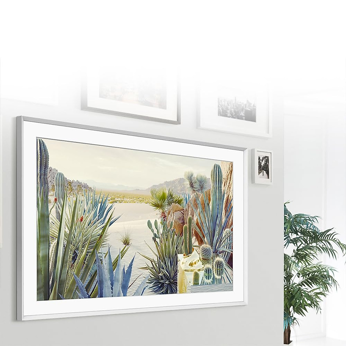 SAMSUNG QN65LS03BA 65 inch The Frame QLED 4K UHD Quantum HDR Smart TV Bundle with Q-series 7.1.2 ch. Wireless Dolby ATMOS Soundbar w/Q-Symphony