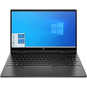 HP Envy x360 15-ee1083cl 15.6" Touchscreen Convertible 2 in 1 Notebook, AMD Ryzen 7 5700U, 12GB DDR4 SDRAM, 512GB SSD, AMD Radeon Graphics, Windows 10 Home, Nightfall Black Aluminum (369S8UA#ABA)