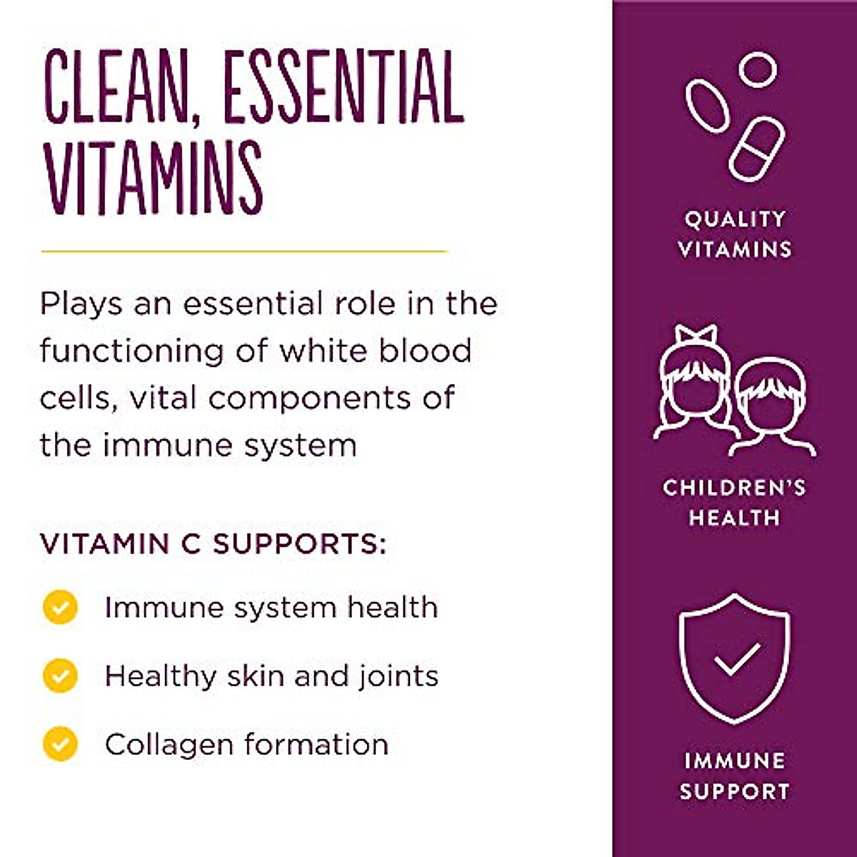 Solgar U-Cubes Children's Vitamin C, 90 Gummies - Includes 2 Great-Tasting Flavors, Orange & Strawberry - Immune Support - For Ages 2 & Up - Non GMO, Vegan, Gluten Free, Dairy Free - 45 Servings