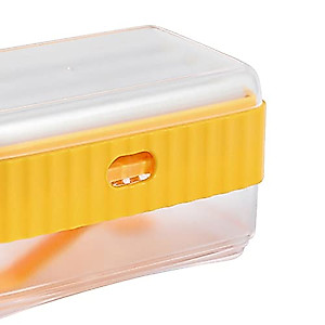 Rosvola Box, Thickened Storage Tray Lathering for Bathroom (Yellow)