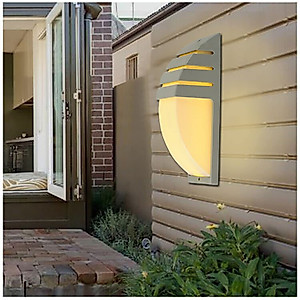 Modern and Simple Led Home Wall Lamp Aluminum Corridor Aisle Outdoor Waterproof Garden Light Porch Radar Motion Sensor Courtyard Ac90~260v (White)