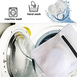 12pcs Bamboo Nursing Breast Pads with Laundry Bag - Contoured Leak-Proof Breastfeeding Nipple Pad for Maternity, Reusable Nipple Covers for Breast Feeding (Pastel Touch, 4.5 inch)