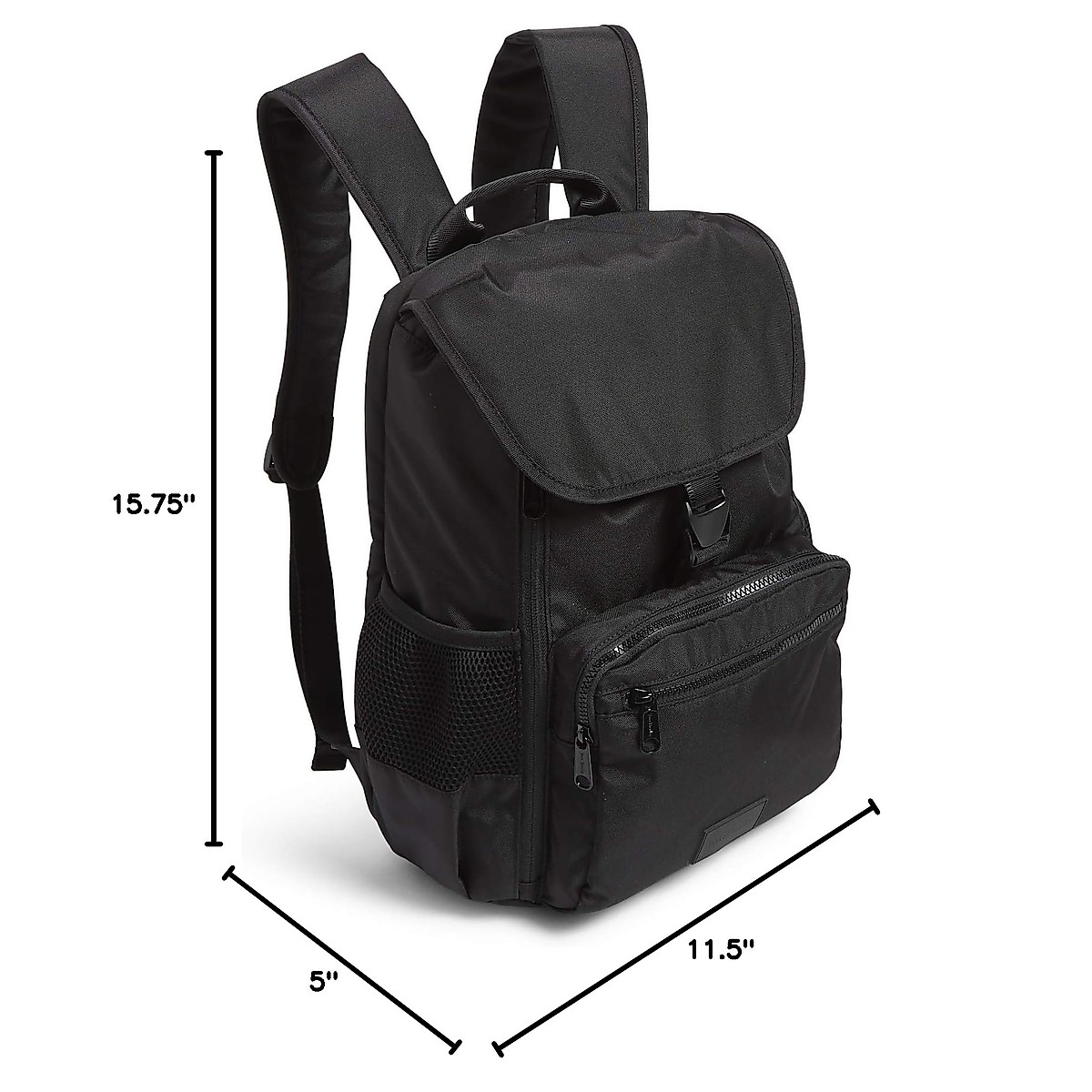 Vera Bradley womens Recycled Lighten Up Reactive Daytripper Backpack Bookbag, Black, One Size US