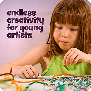 Dan&Darci Arts and Crafts Vault - Craft Supplies Kit in a Box for Kids Ages 4 5 6 7 8 9 10 11 & 12 Year Old Girls & Boys - Crafting Set Kits - Easter Gift Ideas for Kids Art Activity Gifts