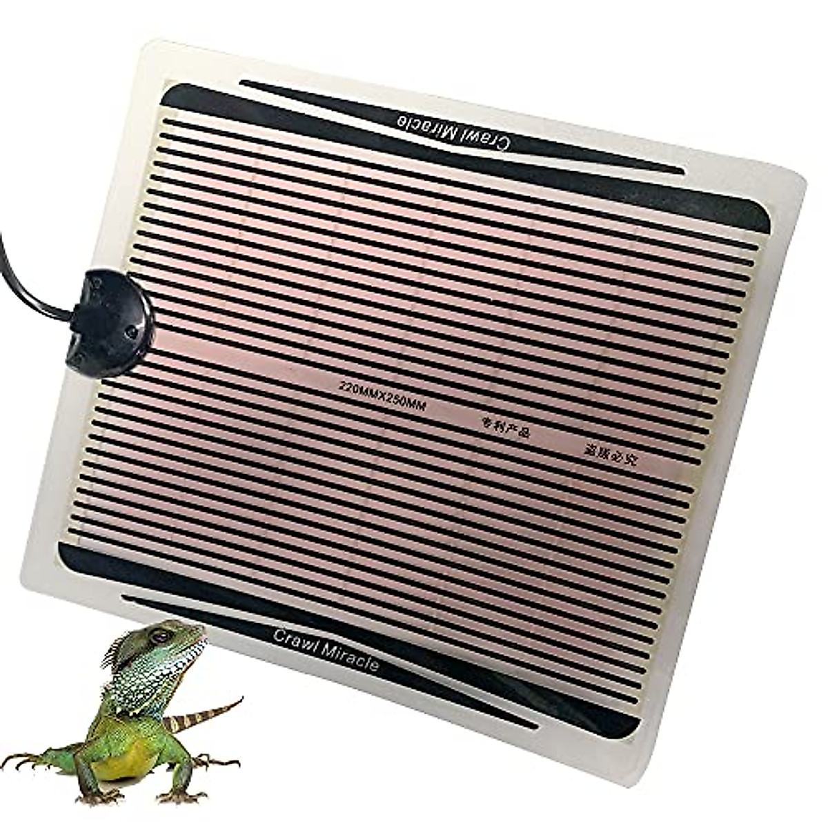 APlayfulBee Reptile Heat Pad, Adjustable Temperature Control Lizard Terrarium Heating Mat for Small Animals Snake Turtle Bearded Dragon Gecko and Plant (15W)