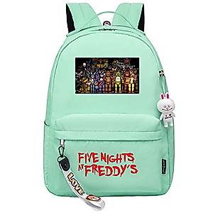 Casual Five Nights at Freddy's Graphic Bookbag Teens Durable Daypack-Novelty Travel Rucksack for Youth