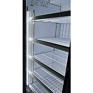 Vortex Refrigeration Commercial Grade Merchandiser Freezer | 3 Self-Closing Doors | Fog Resistant Glass | 69 Cu. Ft. | 12 Adjustable Shelves | For Restaurants | 78.2” x 29.9” x 78.7" | Black