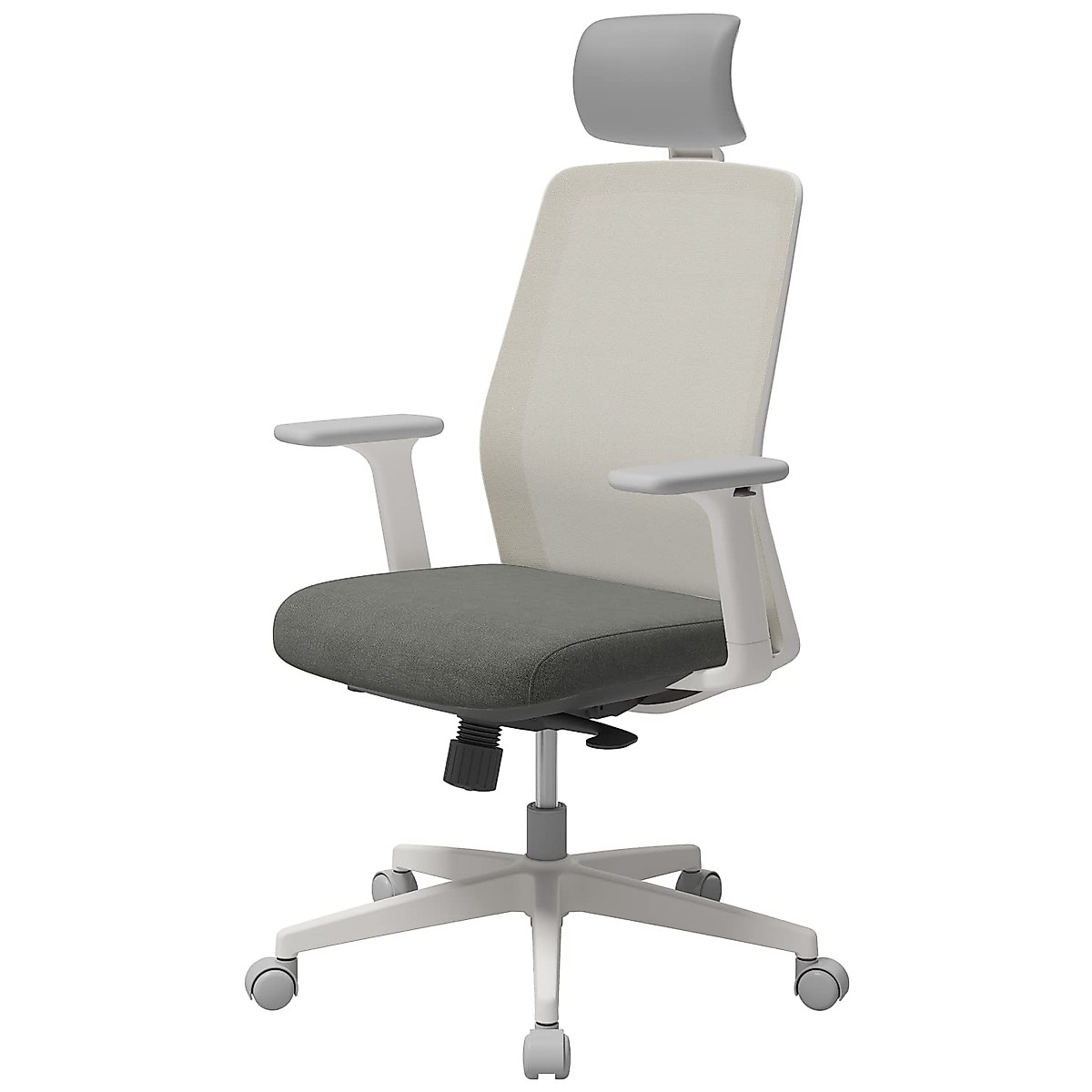 SIDIZ T40 SE Ergonomic Office Chair : Comfortable Home Office Chair for Light Users with Reclining Tilt Lock, Headrest, 3D Armrests, Mesh Back Computer Desk Chair, Alternative Gaming Chair (Gray)