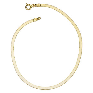 Kooljewelry 10k Yellow Gold Herringbone Bracelet (2.2 mm, 7.5 inch)