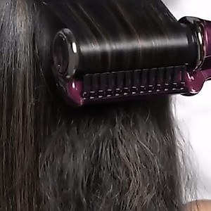 InStyler Max 1.25" Purple 2-Way Professional Rotating Iron with Sectioning Comb - Heated Tourmaline Ceramic Barrel Straightens Without Creasing for Blowout Styling - For All Hair Types
