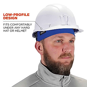 Ergodyne Chill Its 6630 Skull Cap, Lined with Terry Cloth Sweatband, Sweat Wicking, Blue