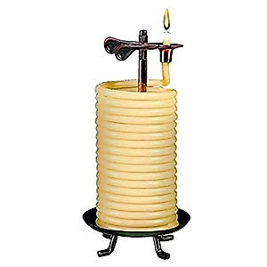 Eclipse Candle by The Hour - 80 Hour 100% Natural Bees Wax Decoration Coiled Design Candle (20559B)