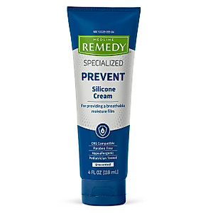 Medline Remedy Specialized Silicone Cream, Unscented (4 fl oz), 12 Count, Gentle Breathable Film for All Ages, Paraben-free and Hypoallergenic Skin Care Cream, Barrier Cream for Dry Cracked Skin