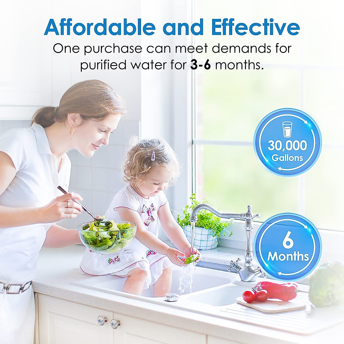 Waterdrop W50PEHD Whole House Water Filter, Replacement for American Plumber, W10-PR, Culligan® R50-BBSA, GE ®FXHSC, GXWH40L, GXWH35F, 5 Micron, 10" x 4.5", High Flow Sediment Filters, Pack of 3
