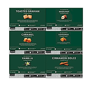 Starbucks K-Cup Coffee Pods—Flavored Coffee—Variety Pack for Keurig Brewers—Naturally Flavored—100% Arabica—6 boxes (60 pods total)
