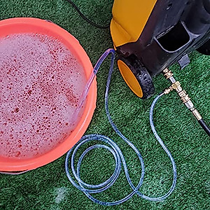 Raincovo Downstream Injector for Pressure Washer, Power Washer Chemical Injector Kit, Soap Injector, 3/8 Inch Quick Connect, 4000 PSI