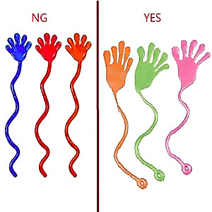Tuko 20PCS Sticky Hands, Sticky Finger, Kids' Party Favor Sets， Fun Toys, Party Favors, Wacky Fun Stretchy Glitter Sticky Hands, Party Favors, Birthday Parties, Toys for Sensory Kids,20PCS