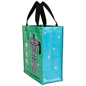Blue Q Handy Tote ~ Start Your Engines Coffee Lovers!!! Reusable lunch bag, little tote, gift bag, sturdy and easy to clean, made from 95% recycled material, 10" h x 8.5" w x 4.5" d