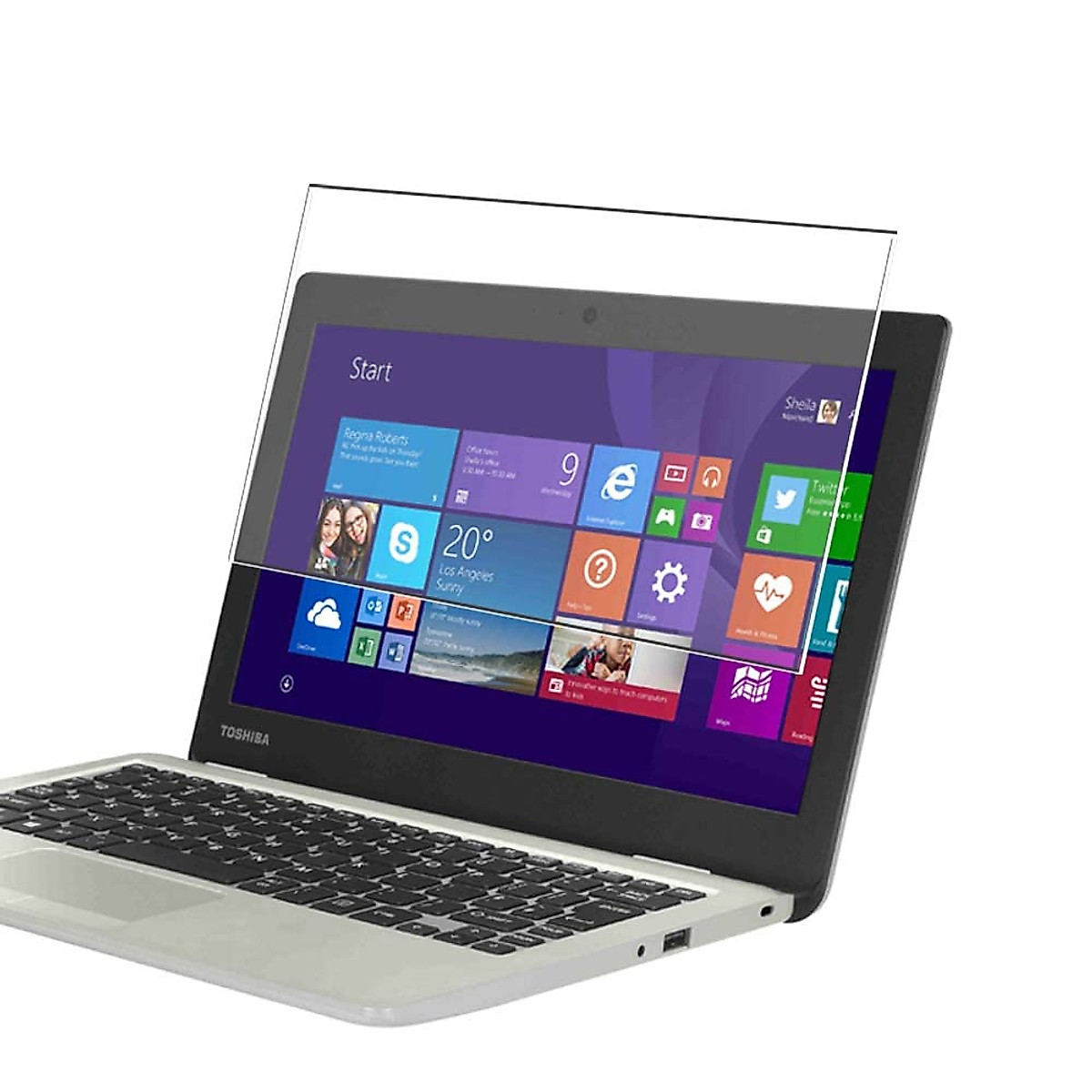 Puccy Tempered Glass Screen Protector Film, compatible with Toshiba Satellite Radius 11 11.6" Laptop (Active Area Cover Only) Protective Protectors Guard