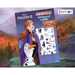 Disney Frozen 2 Anna and Olaf 32-Page Coloring and Activity Book with Puffy Stickers 45823, Bendon