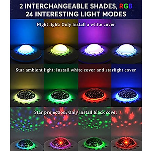 White Noise Machine for Sleeping Baby – Portable Sound Machines with 7 Starry Ambient Night Light, 28 Soothing Sounds Sleep Noise Maker Ideal Gifts for Kids Adult Bedside Travel Nursery Camping