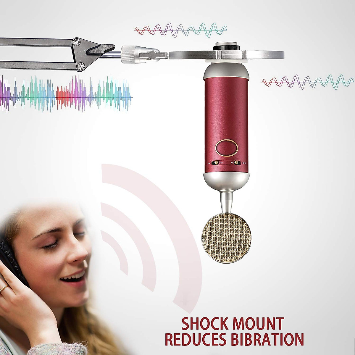 Blue Spark Shock Mount, Shockmount to Reduce Vibration Noise Matching Mic Boom Arm, Compatible for Blue Spark SL Microphone by YOUSHARES