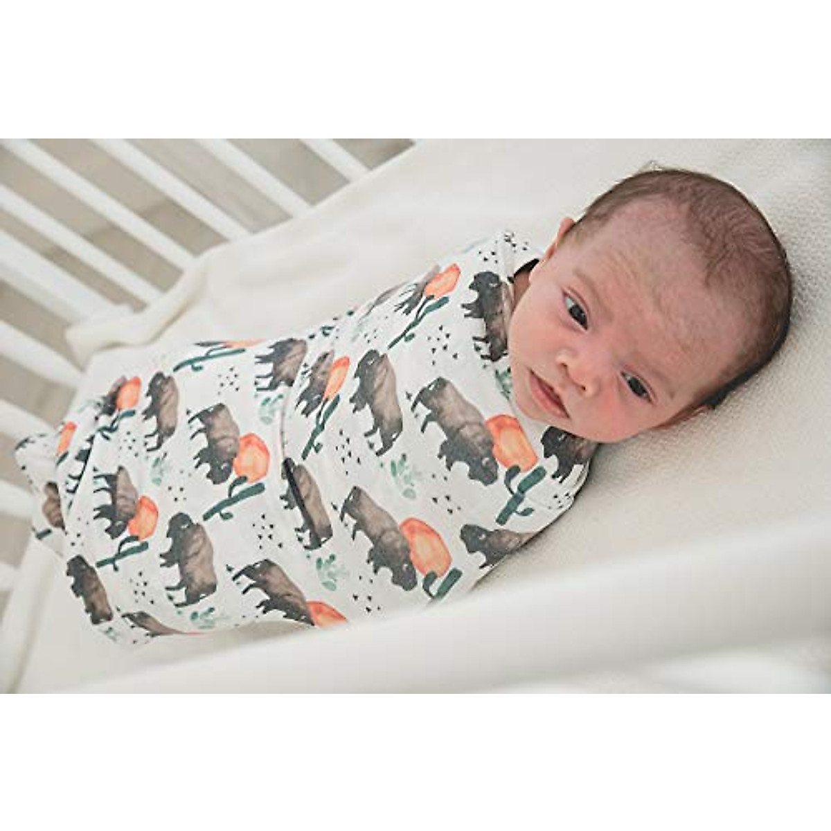 Copper Pearl Large Premium Knit Baby Swaddle Receiving Blanket Bison