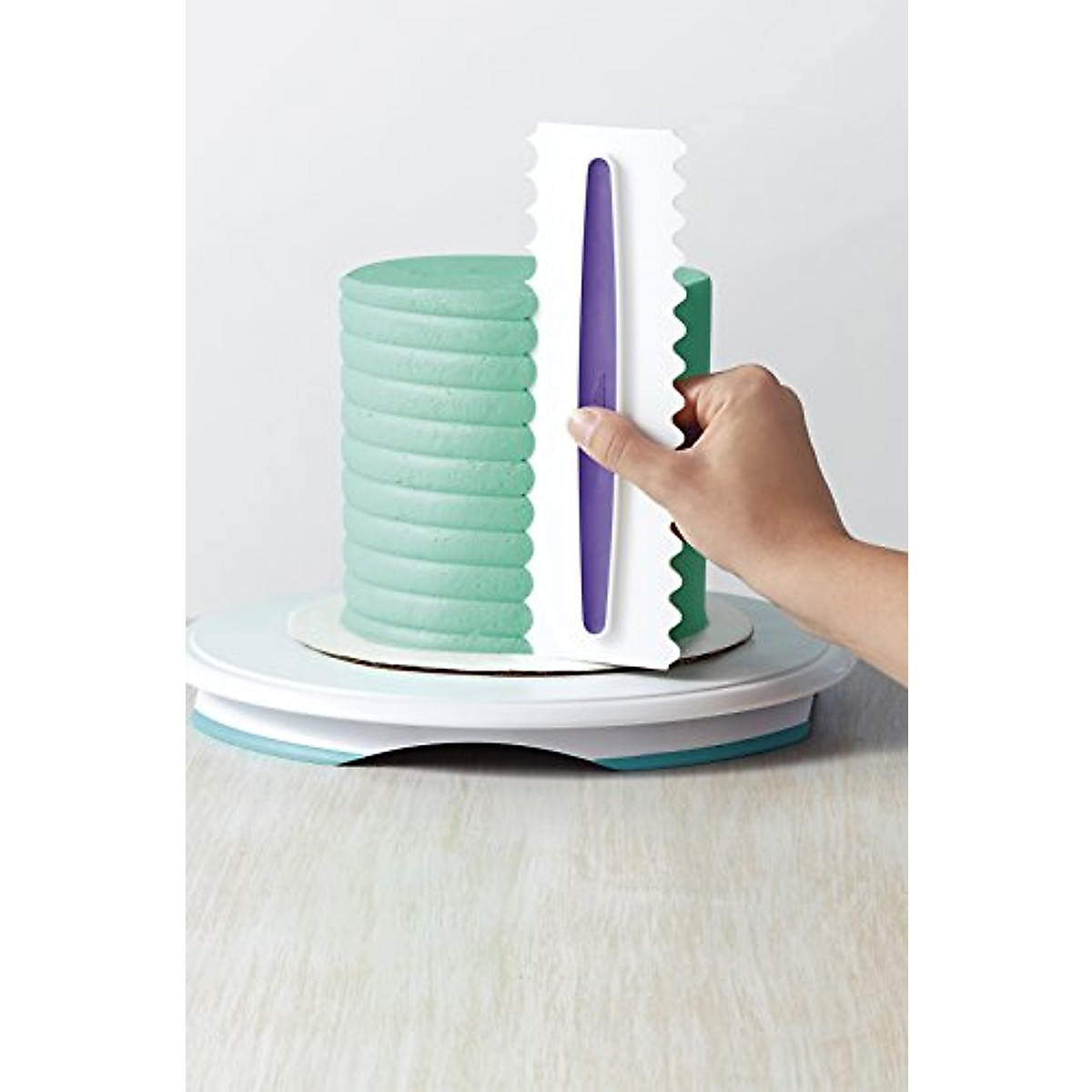 Wilton Comb Icing Smoother Set-3 Piece, White/Purple