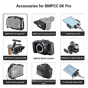 SmallRig Full Cage Compatible with BMPCC 6K Pro Only for Blackmagic Pocket Cinema Camera 6K Pro, Built-in NATO Rail & Cold Shoe Mount - 3270