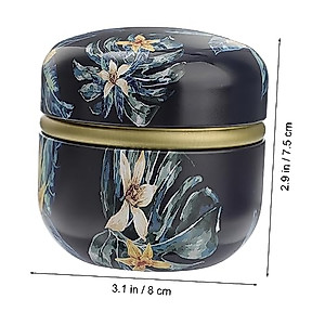 HEMOTON Tea Storage 2pcs tea pot wrought iron tea canister metal tin can Tea Bag Holder