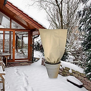 ETSAMOR Plant Covers Freeze Protection 47”X 71” 2 Pack Winter Plant Frost Cover Plant Protection Cover Warm Frost Cloth Blanket Garden Fabric Protect Fruit Potted Plant from Freezing and Animal Eating