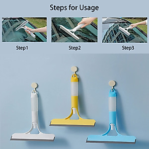 3 in 1 Window Cleaning Tool, 2023 New Double Sided Water Spray Squeegee, Household Window Cleaning Tool Quick Cleaning, All-Purpose Squeegee with Spray for Car Indoor Outdoor High Windows (3PC)