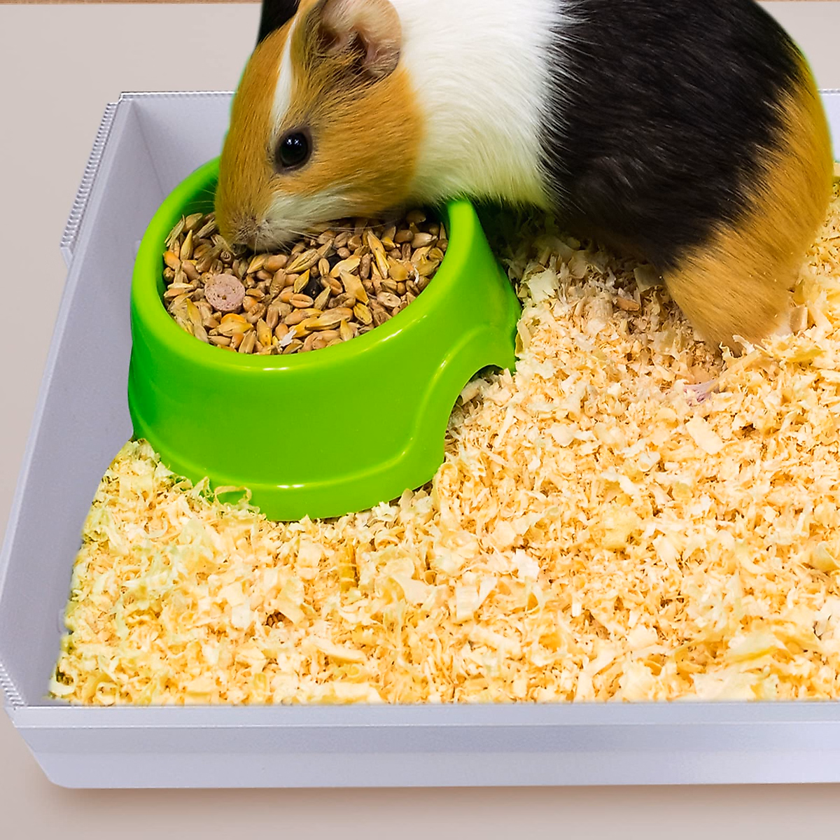 Geelin 2 Pack 26" x 13.5" Corrugated Plastic Cage Liners Base 1 x 2 Panel Size Guinea Pig Cage Liner for Guinea Pigs Hedgehogs Rabbits Applied with C&C Cages, White