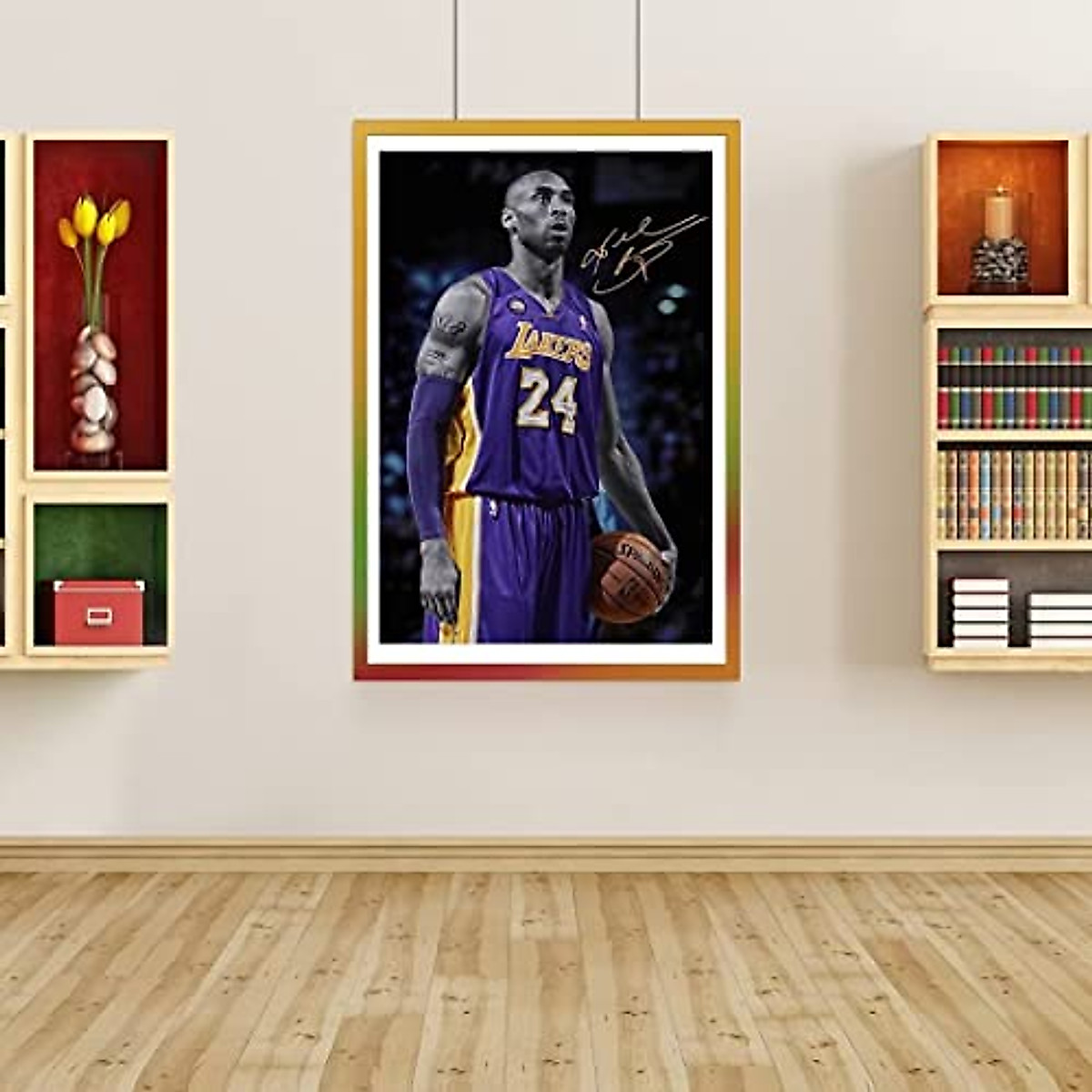 Kobe Bryant Basketball Sports Legend Star Signed Art Poster Canvas Wall Art Unframe 12x18inch For Basketball Fans Room Club Decoration