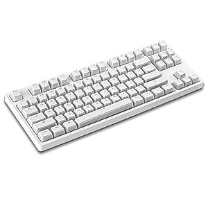 Happy Balls White Pudding Keycaps Backlit PBT Doubleshot Cherry MX Keyset OEM Profile for 61/87 TKL/104/108 MX Switches Mechanical Keyboard(White Pudding)