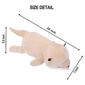 AEECASI Cute Otter Plush,Soft Sea Otter Stuffed Animal Hugging Pillow,Sea Otter Plushie Gift for Boys Girls Kids Toddlers,Adorable Sea Animal Plush Toy,Creative Stuffed Otter Decoration,20"