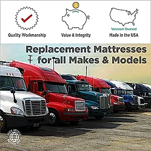 Western Road Sleeper Multi-Density Foam Truck Mattress, 86" x 36" x 5"