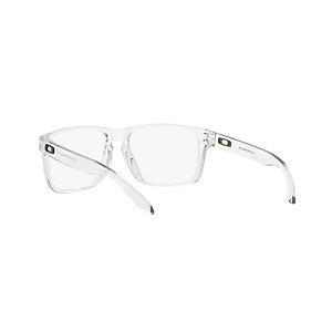 Oakley Men's Ox8100f Holbrook Rx Low Bridge Fit Square Prescription Eyewear Frames, Polished Clear/Demo Lens, 56 mm