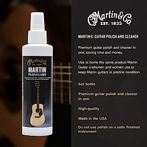 MARTIN Guitar Polish and Cleaner, All-In-One Guitar Cleaner, 6 Ounces