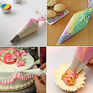 XSEINO Disposable Piping Bags, 12 Inch - 150PCS Heavy Duty Anti Burst Pastry Bags With Bump Non-slip Design For Icing and Frosting and Cookies Decoration Bags(Thickened)