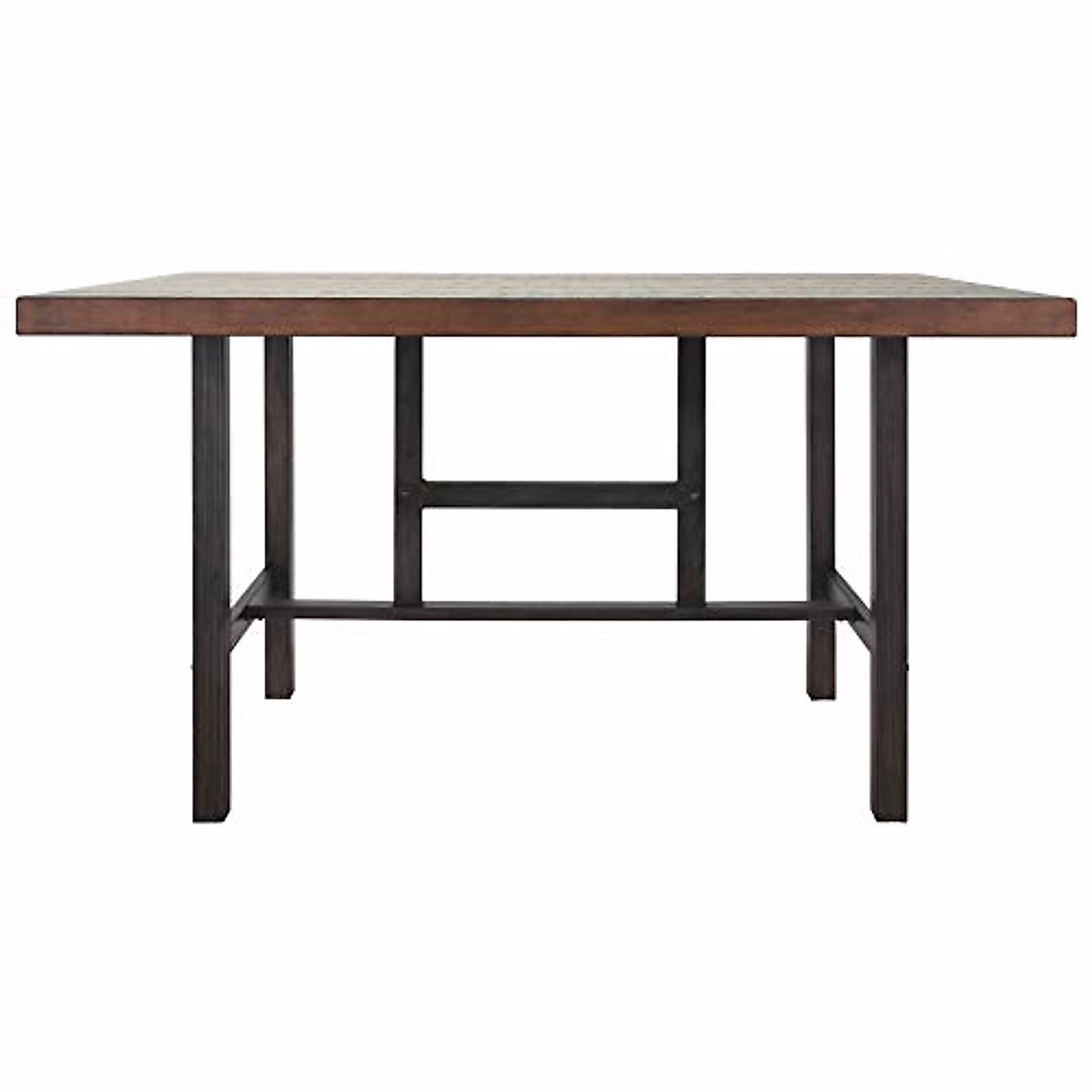 Signature Design by Ashley Kavara Modern Industrial Counter Height Dining Room Table, Medium Brown