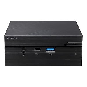 ASUS PN62S Mini PC System with Intel Core i5-10210U, 8GB DDR4 RAM, M.2 PCIE 256GB SSD, WiFi 6, Bluetooth, USB-C, Windows 10 Pro (PN62S-SYS582PXFD), Black