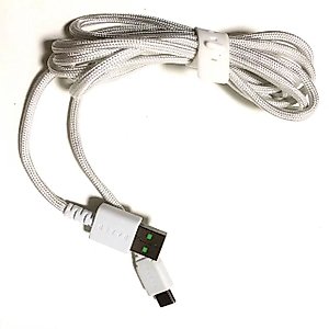 Razer USB-C to USB Data & Charging Cable for Viper V2/DeathAdder V3/Basilisk V3 Wireless Gaming Mice (White)